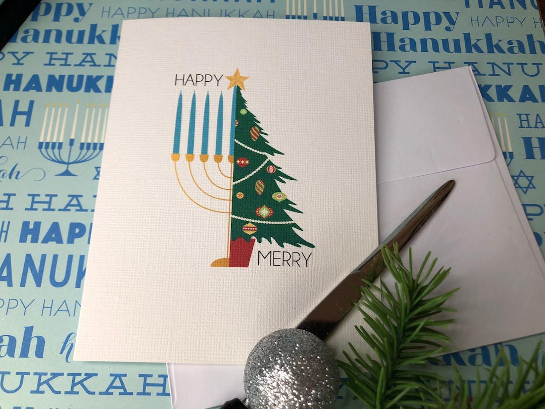 Handmade Hanukkah Card/christmas Card, Hanukkah/christmas Greeting Card ...