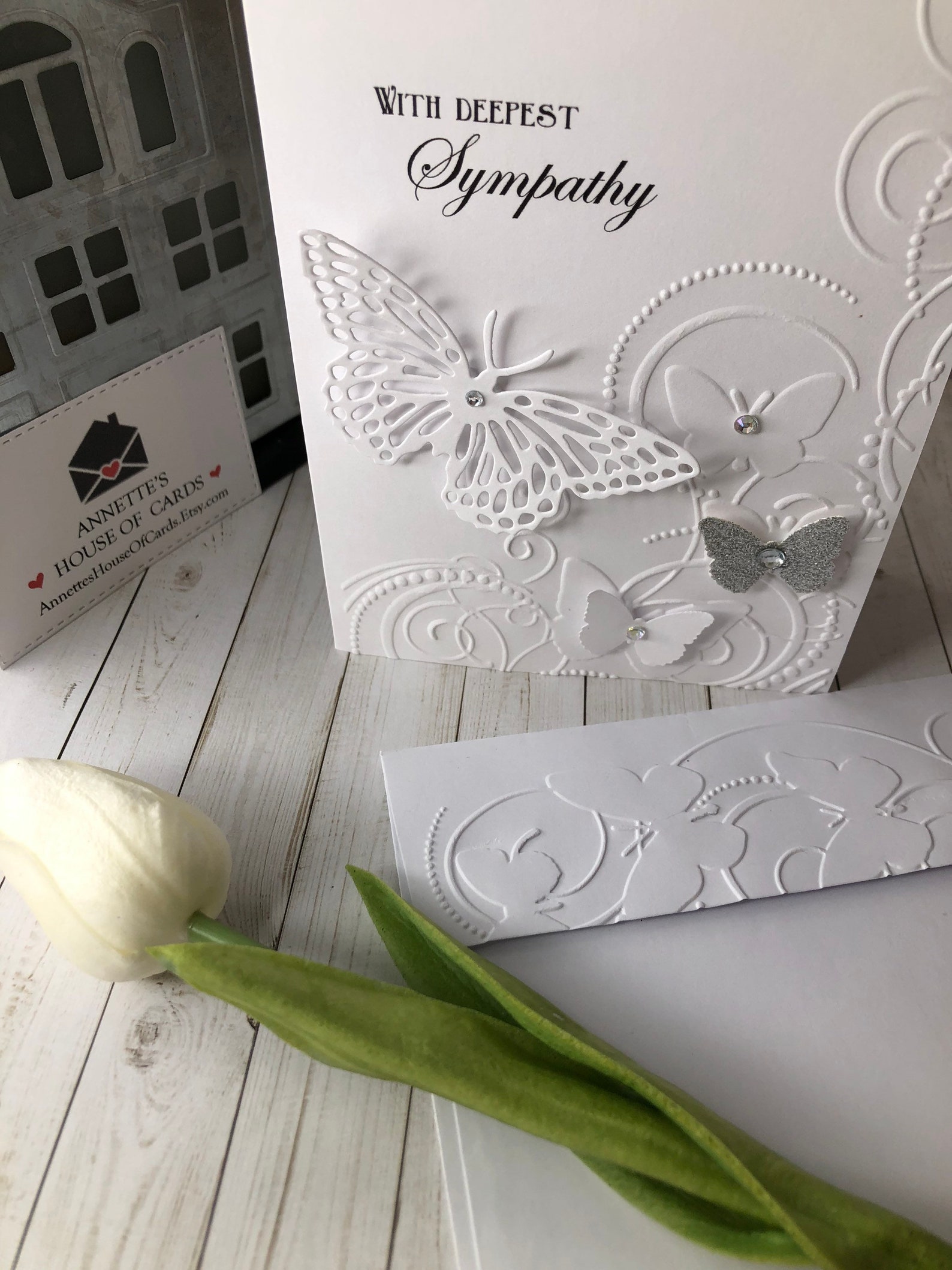 Handmade Sympathy Card Condolence Card With Deepest Sympathy - Etsy