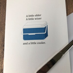 Funny Birthday Card, Little Cooler Card, Minimalist Birthday Card for ...