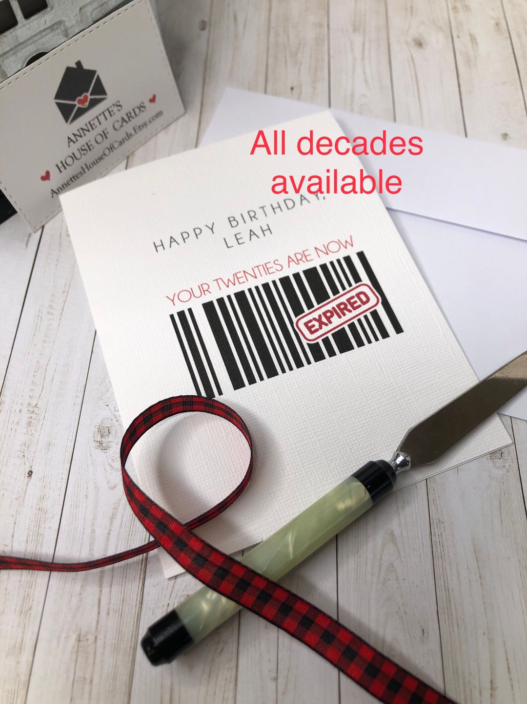 PERSONALIZED Birthday Card, All Decades Available, Decade Expired Card ...