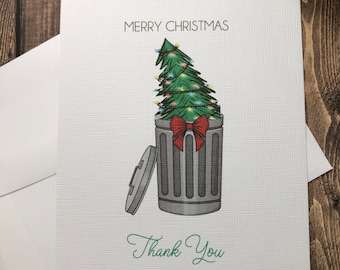 Waste Collector Christmas Card, Garbage Man Card, Garbage Truck, Happy ...