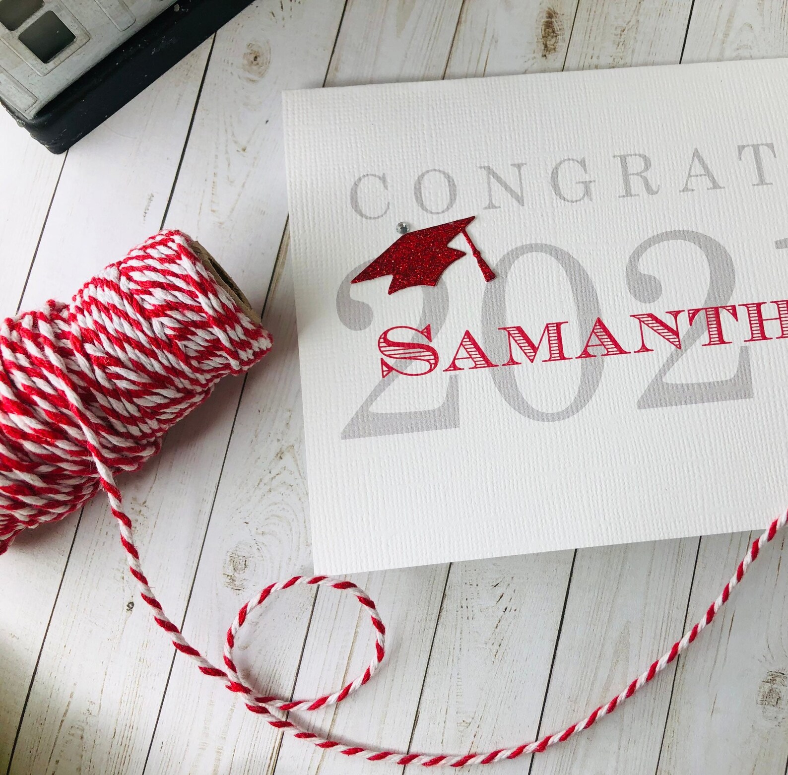 Personalized Graduation Card for Name and School Graduation - Etsy