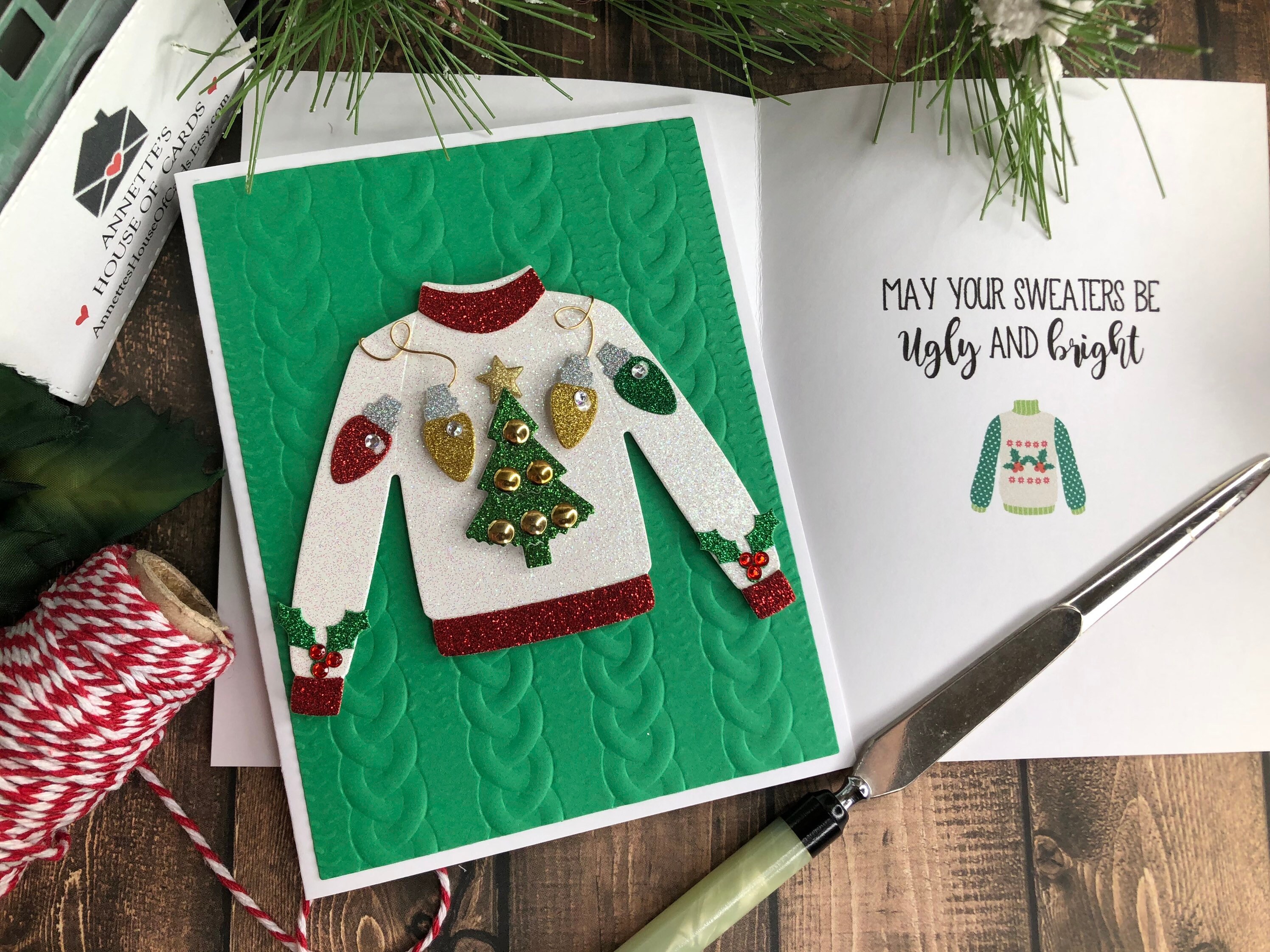 Handmade Ugly Sweater Card 3 D Ugly Christmas Sweater Etsy handmade-ugly-sweater-card-3-d-ugly-christmas-sweater-etsy