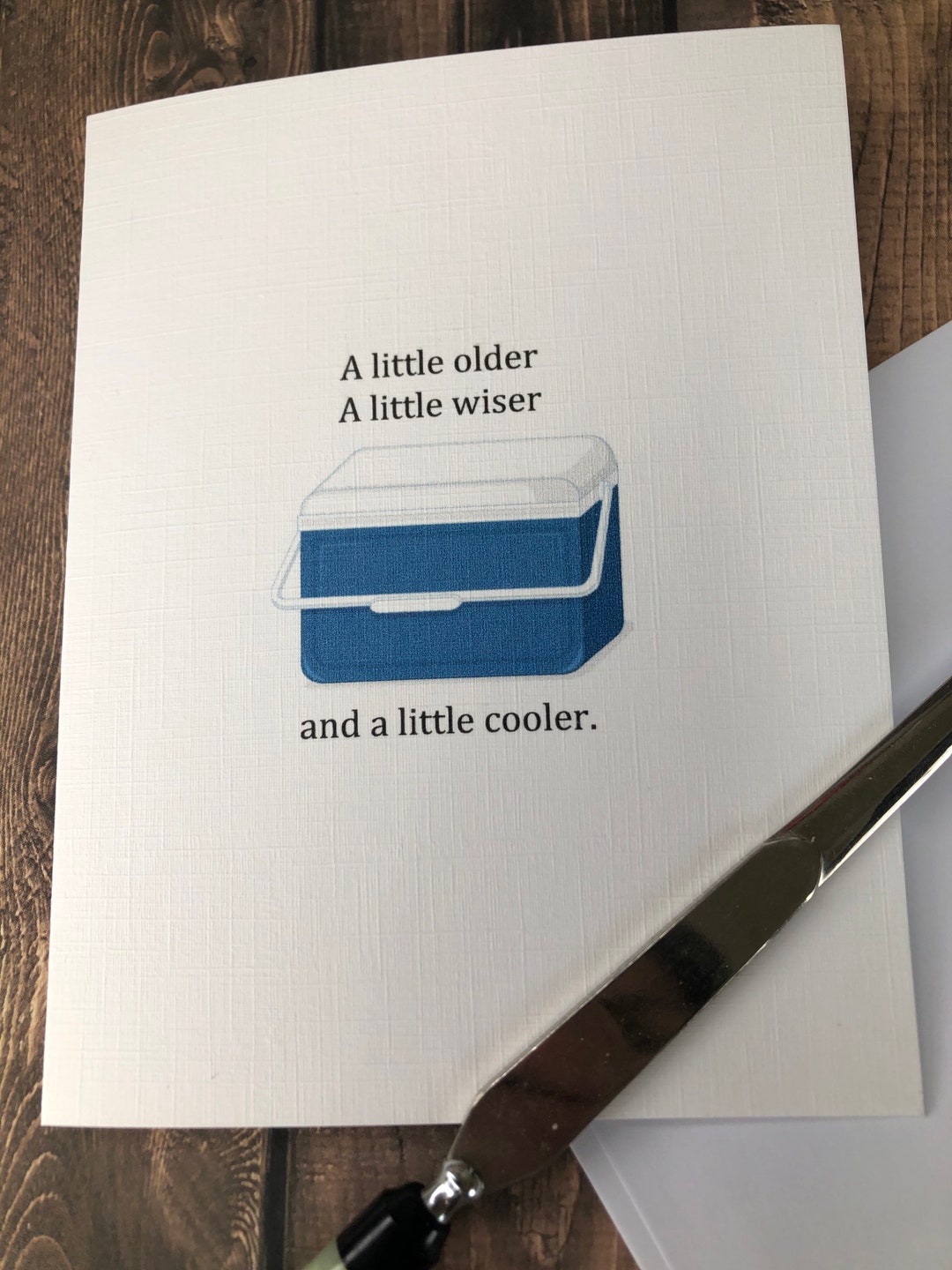 Funny Birthday Card, Little Cooler Card, Minimalist Birthday Card for ...
