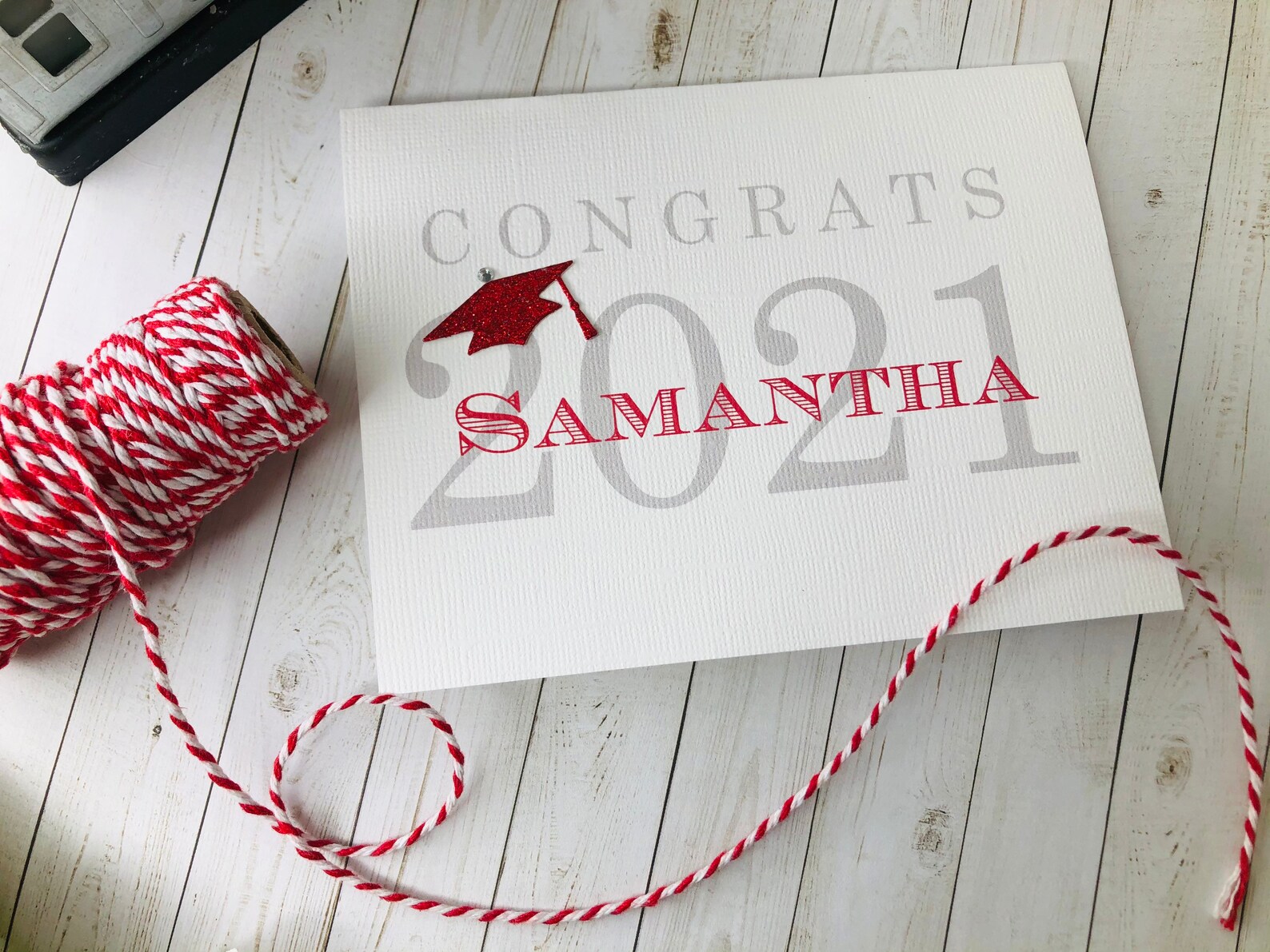 Personalized Graduation Card for Name and School Graduation | Etsy