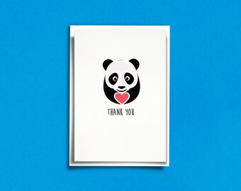 Panda Thank You Card - Etsy UK