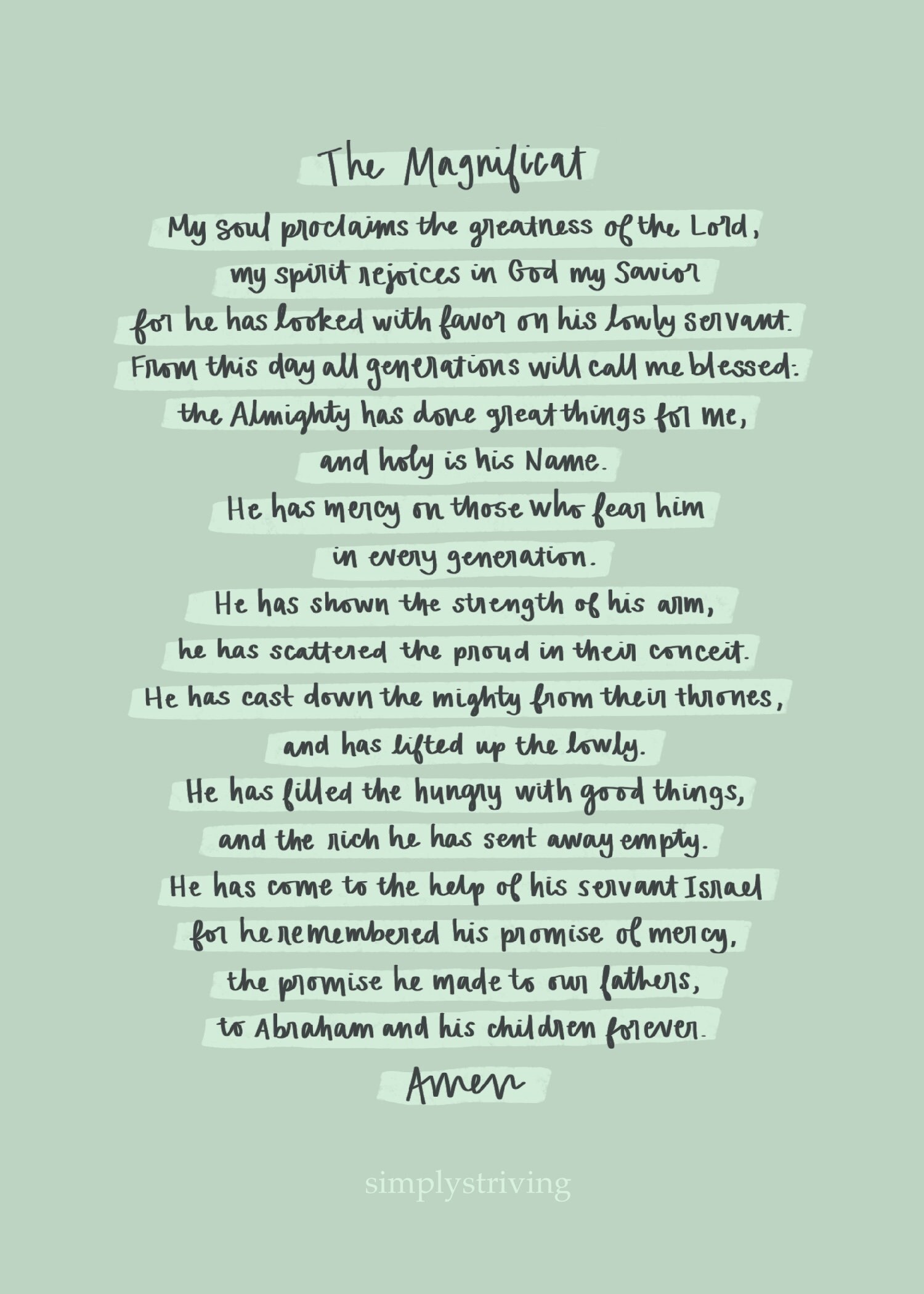 The Magnificat Prayer | Etsy