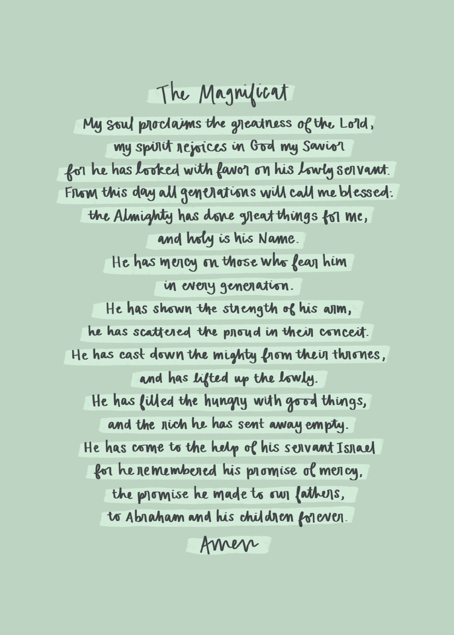 The Magnificat Prayer - Etsy