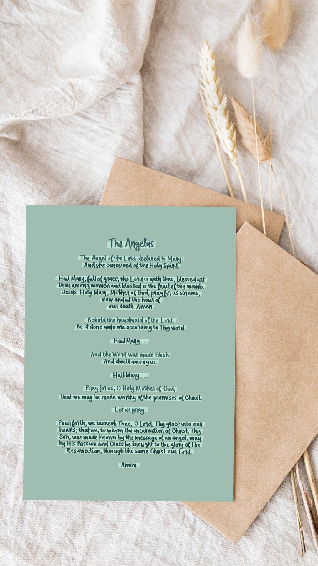 The Angelus Prayer - Etsy
