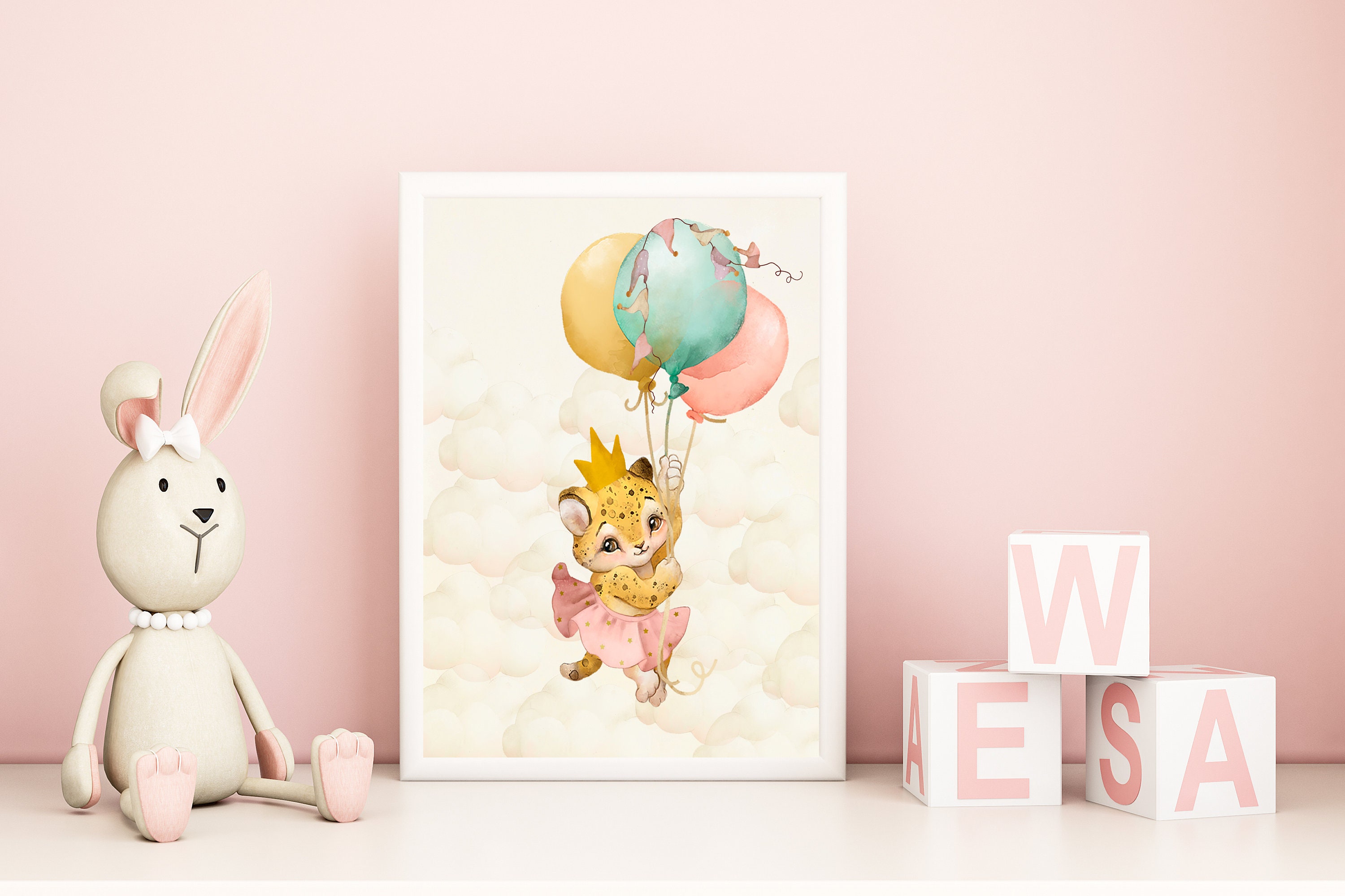 Fly High Princess Nursery Digital Art Print - Etsy