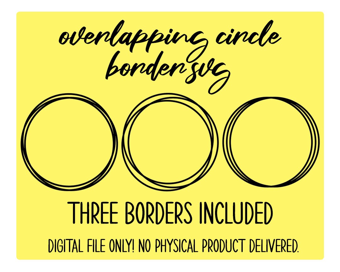 Overlapping Circle Border SVG Template SVG File for Design - Etsy Denmark