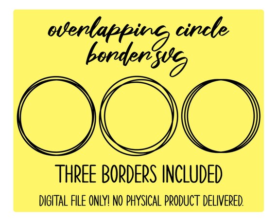 Overlapping Circle Border SVG Template SVG File for Design | Etsy Denmark