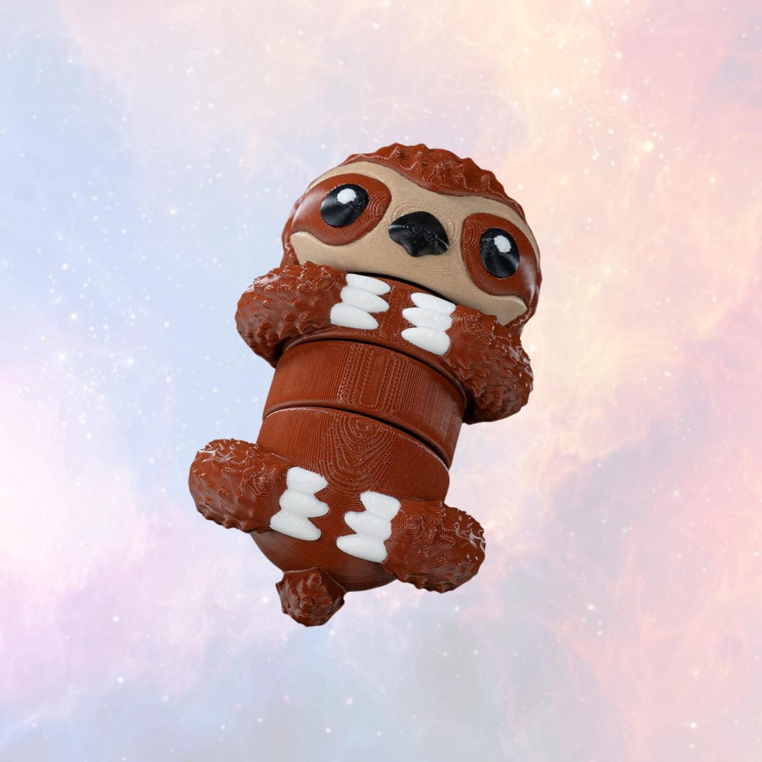 3D Printed Flexi Sloth, Fidget Toy, Fidget Toy for Desk, Gifts ...