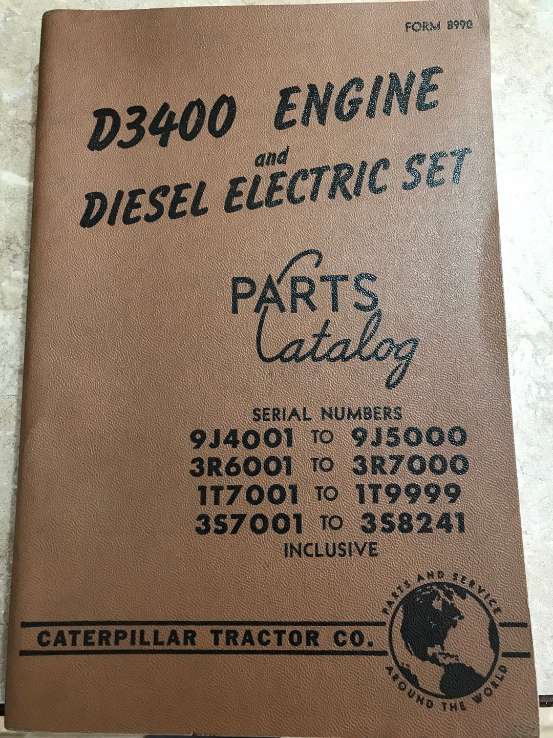 Caterpillar D3400 Engine and Diesel Electric Set Parts Catalog - Etsy