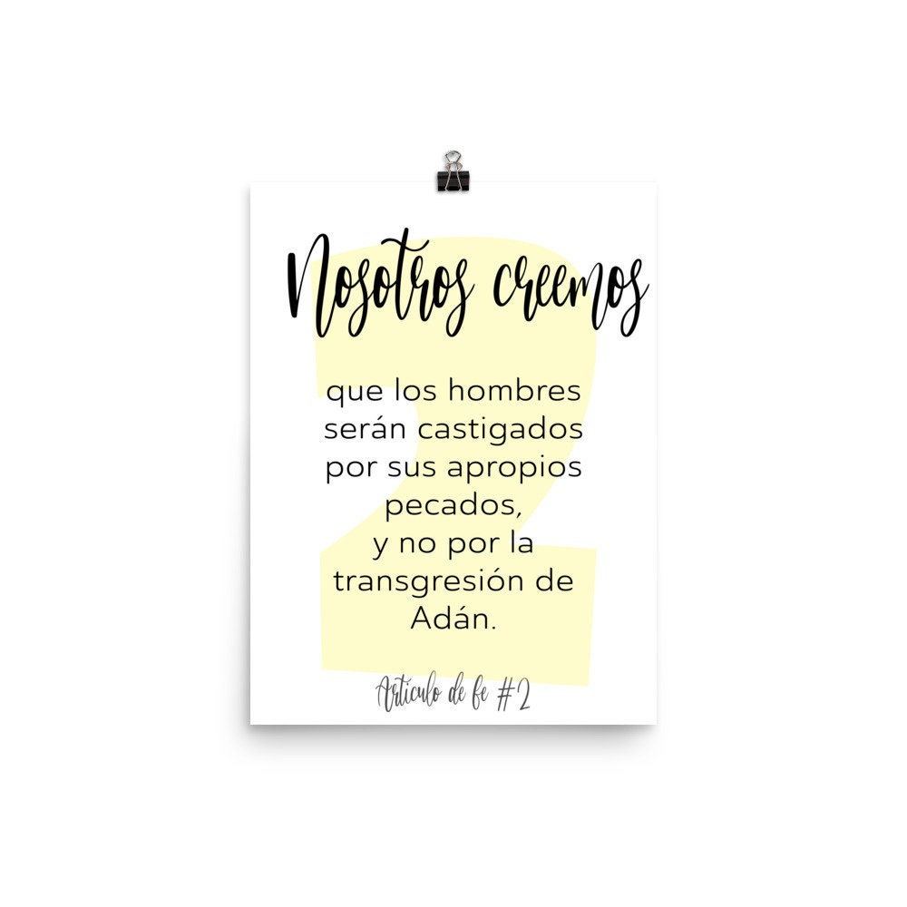 Articles of Faith Digital Prints [spanish], LDS Articles of Faith ...