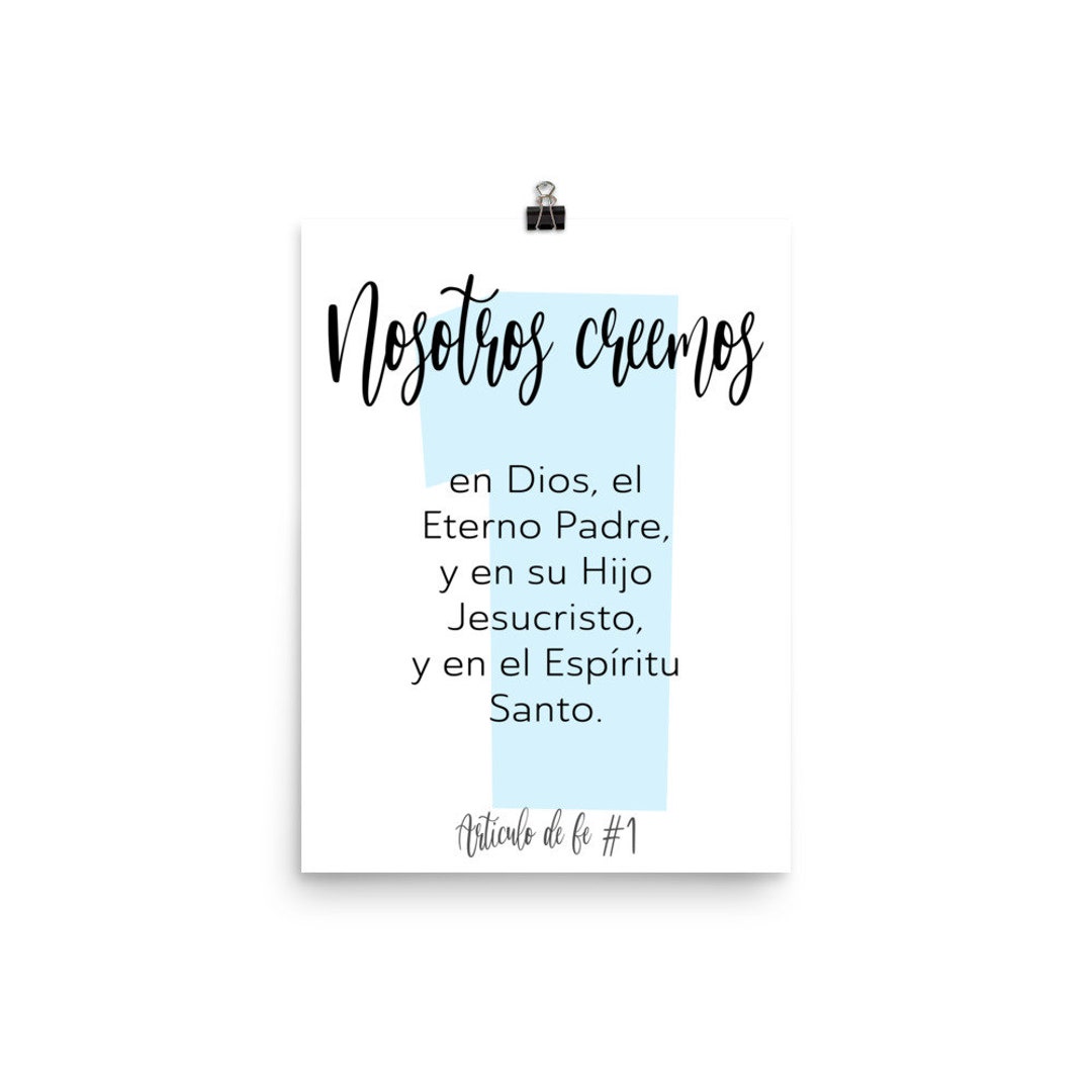 Articles of Faith Digital Prints [spanish], LDS Articles of Faith ...