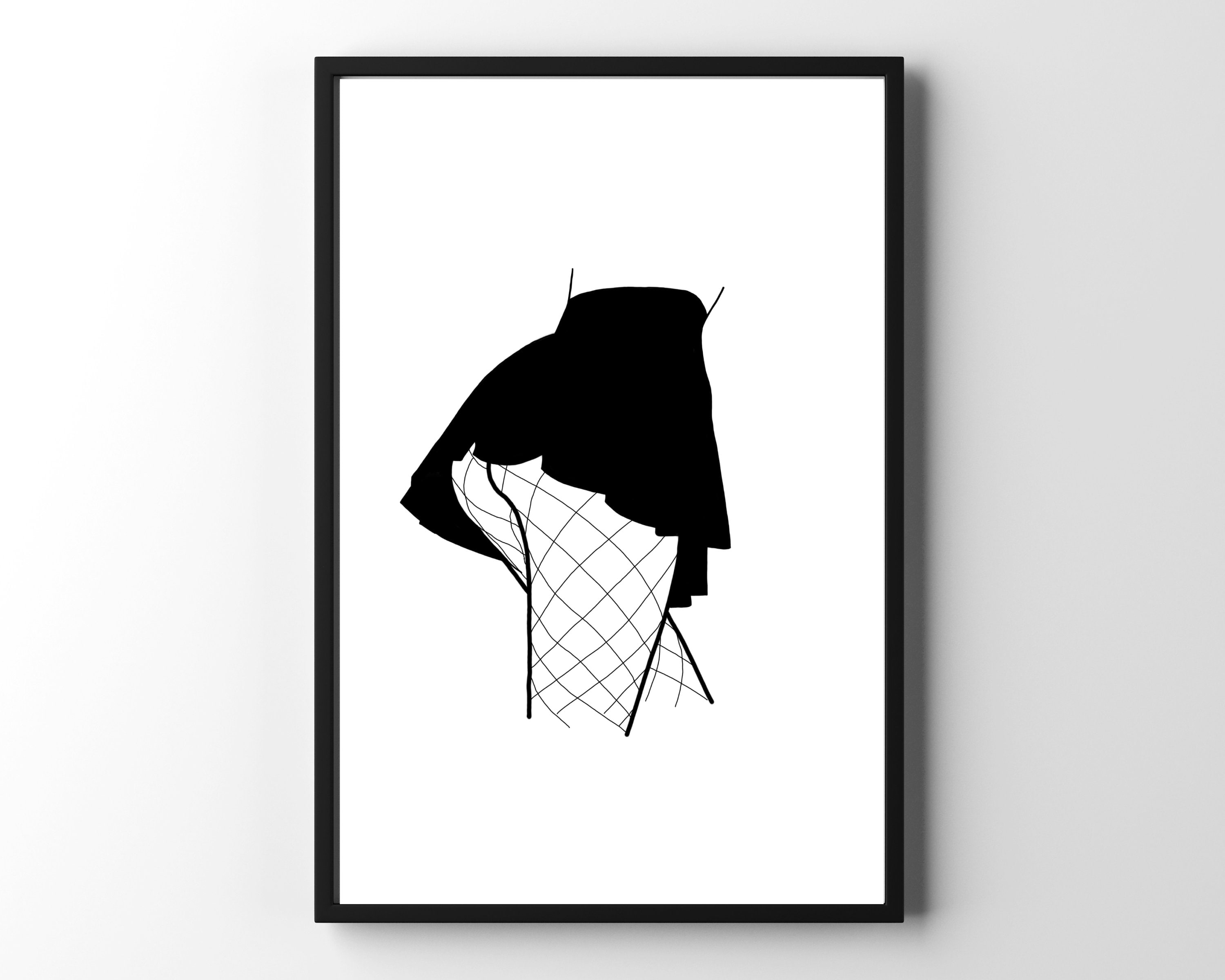 Peek A Boo Sexy Tights Wall Art Illustration Print Etsy