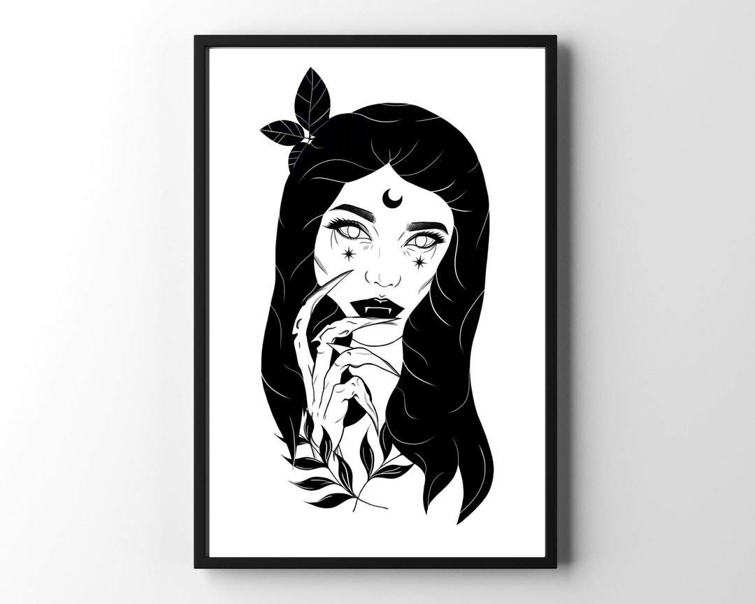 Vamp | Vampire Demon Erotic Wall Art Illustration Print | Trendy Gothic ...