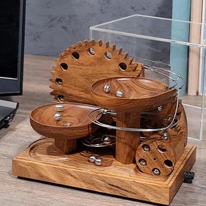 GRAVITY GEARS - Marble Machine - WALNUT /kinetic Art by Steven Frank ...