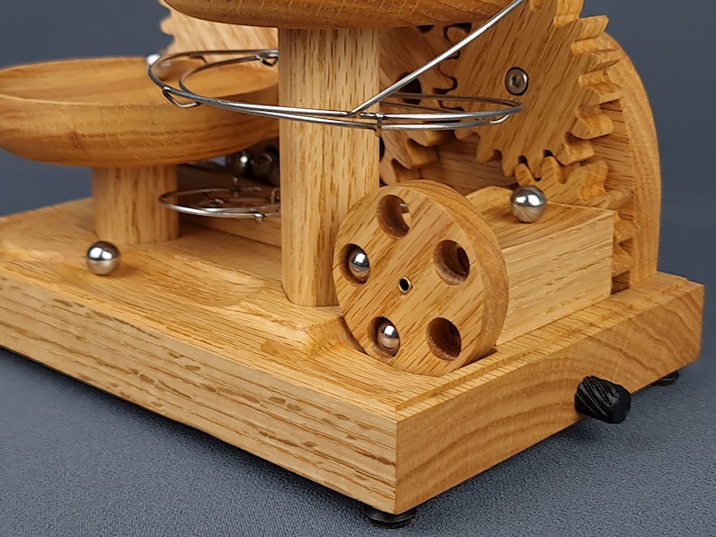 GRAVITY GEARS - Marble Machine - Red Oak /kinetic Art by Steven Frank ...