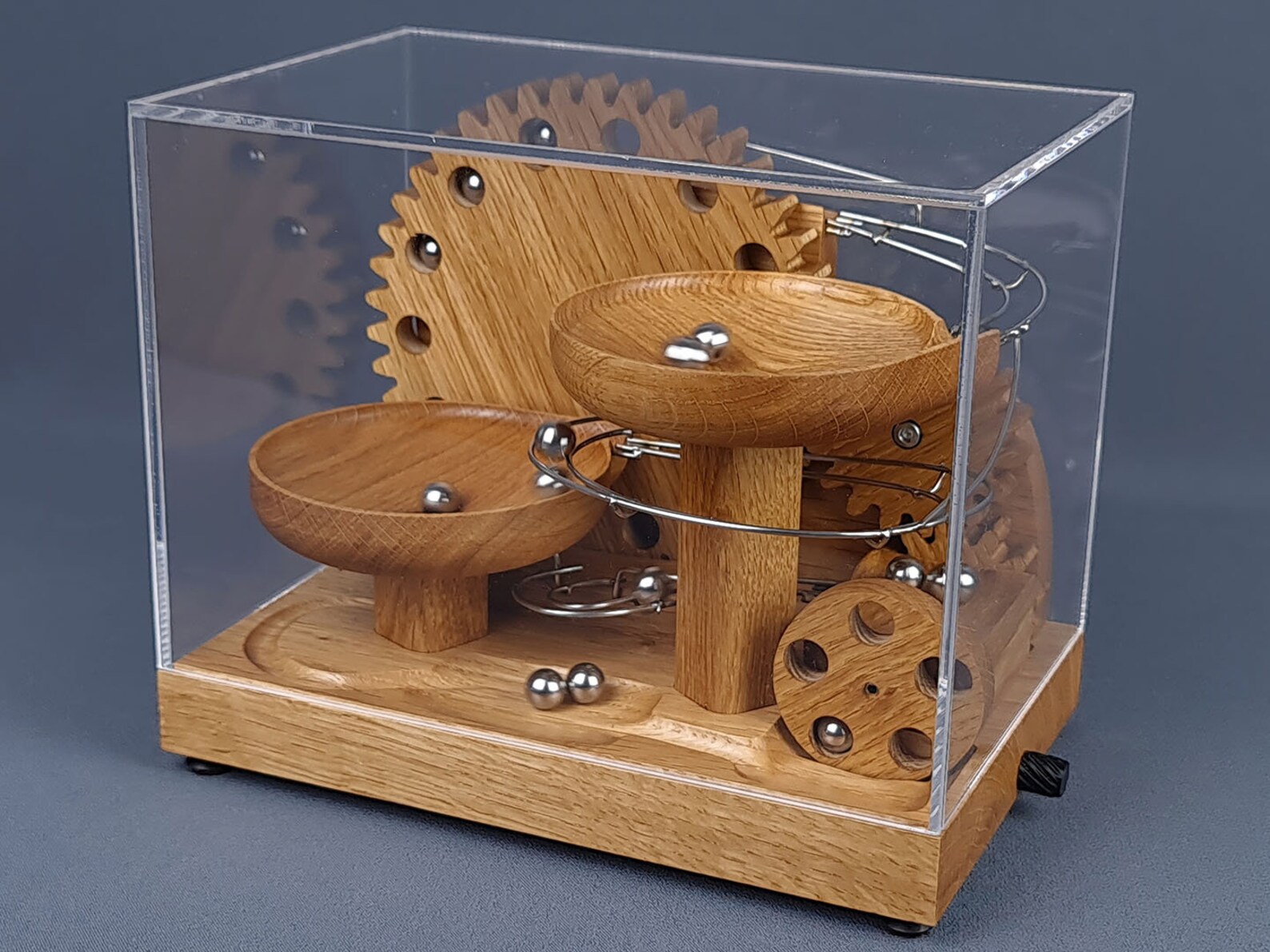 GRAVITY GEARS - Marble Machine - OAK /kinetic Art by Steven Frank/ - Etsy