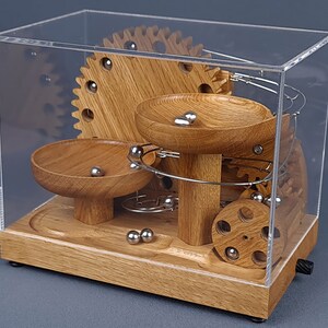 GRAVITY GEARS Marble Machine OAK /kinetic Art by Steven Frank/ - Etsy