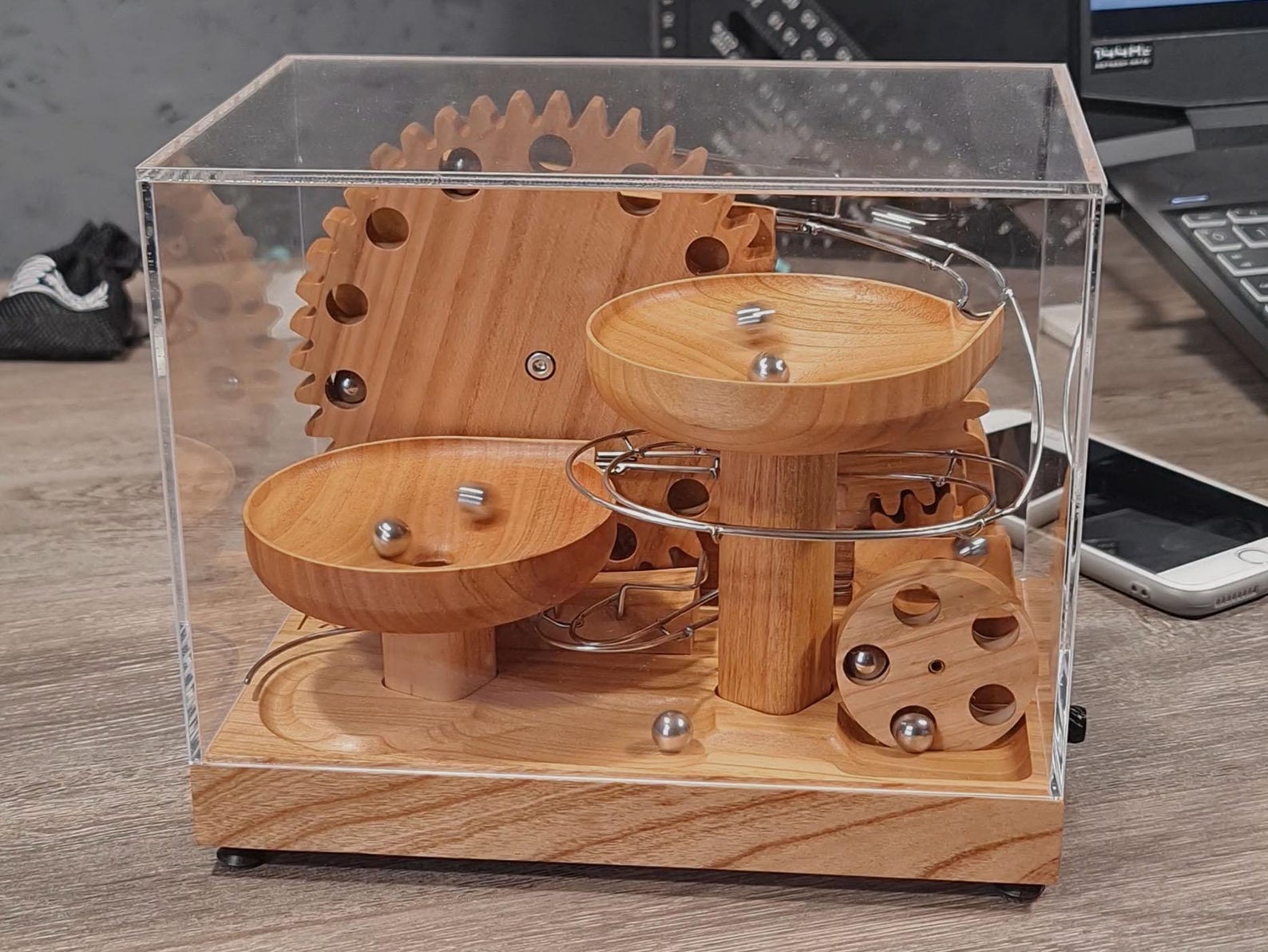GRAVITY GEARS - Marble Machine - CHERRY /kinetic Art by Steven Frank ...