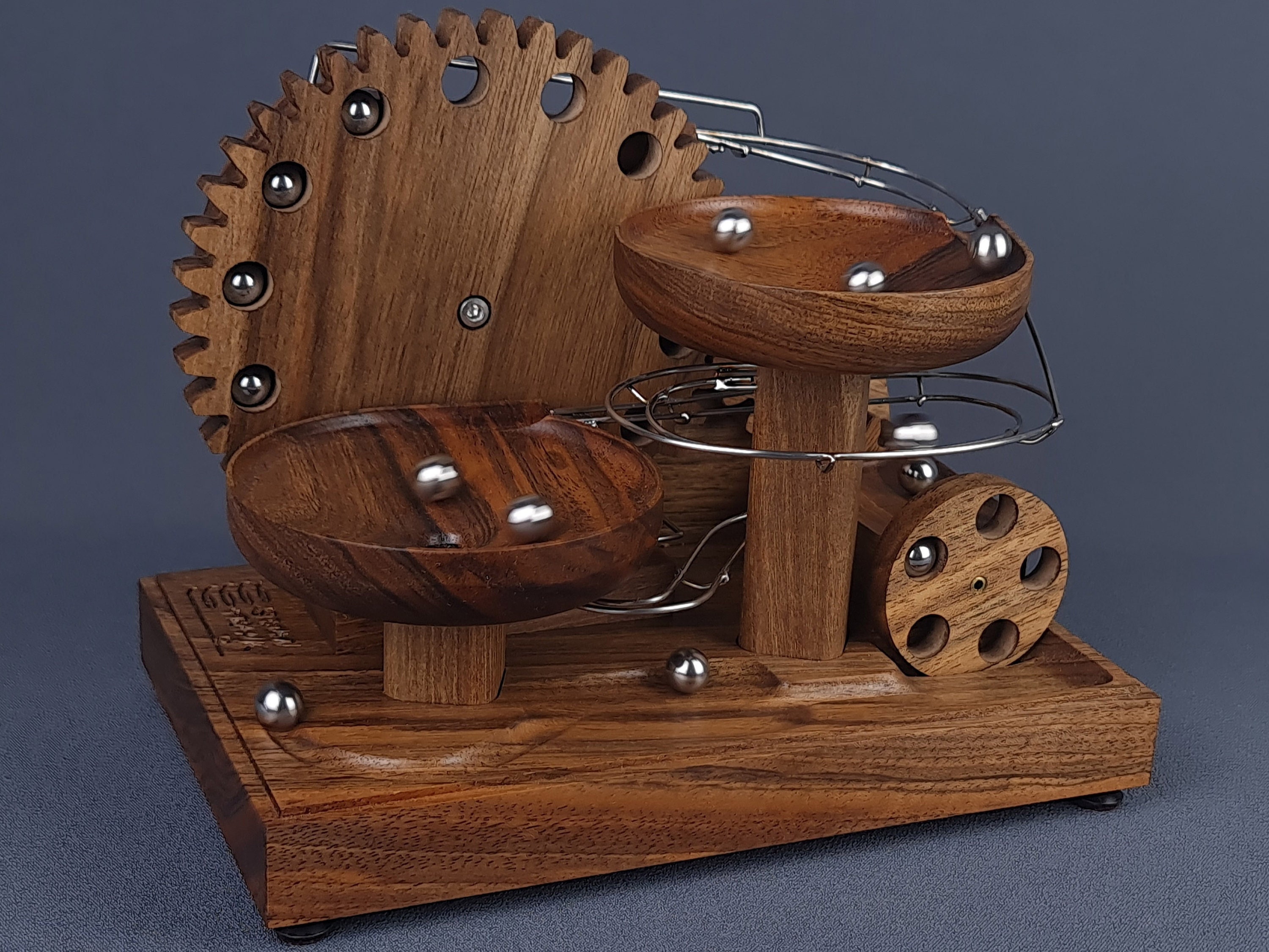 GRAVITY GEARS - Marble Machine - WALNUT /kinetic Art by Steven Frank ...