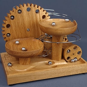 GRAVITY GEARS Marble Machine OAK /kinetic Art by Steven Frank/ - Etsy