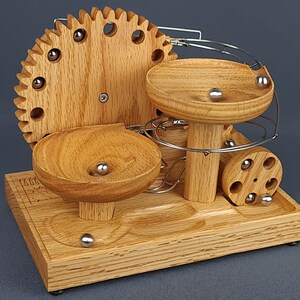 GRAVITY GEARS - Marble Machine - Red Oak /kinetic Art by Steven Frank ...