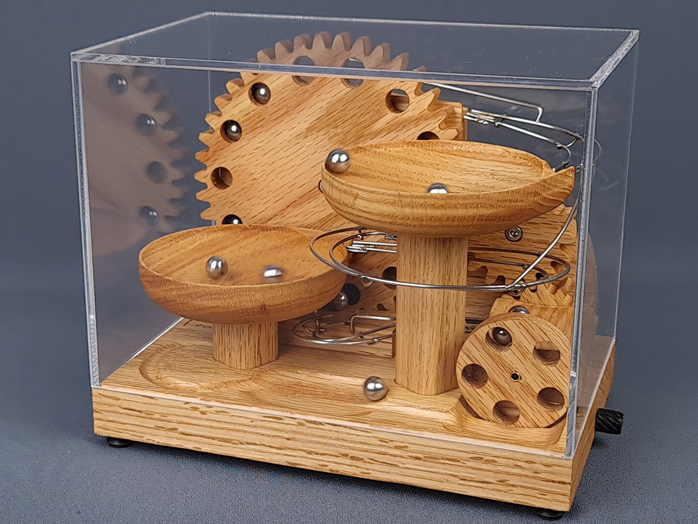 GRAVITY GEARS - Marble Machine - Red Oak /kinetic Art by Steven Frank ...
