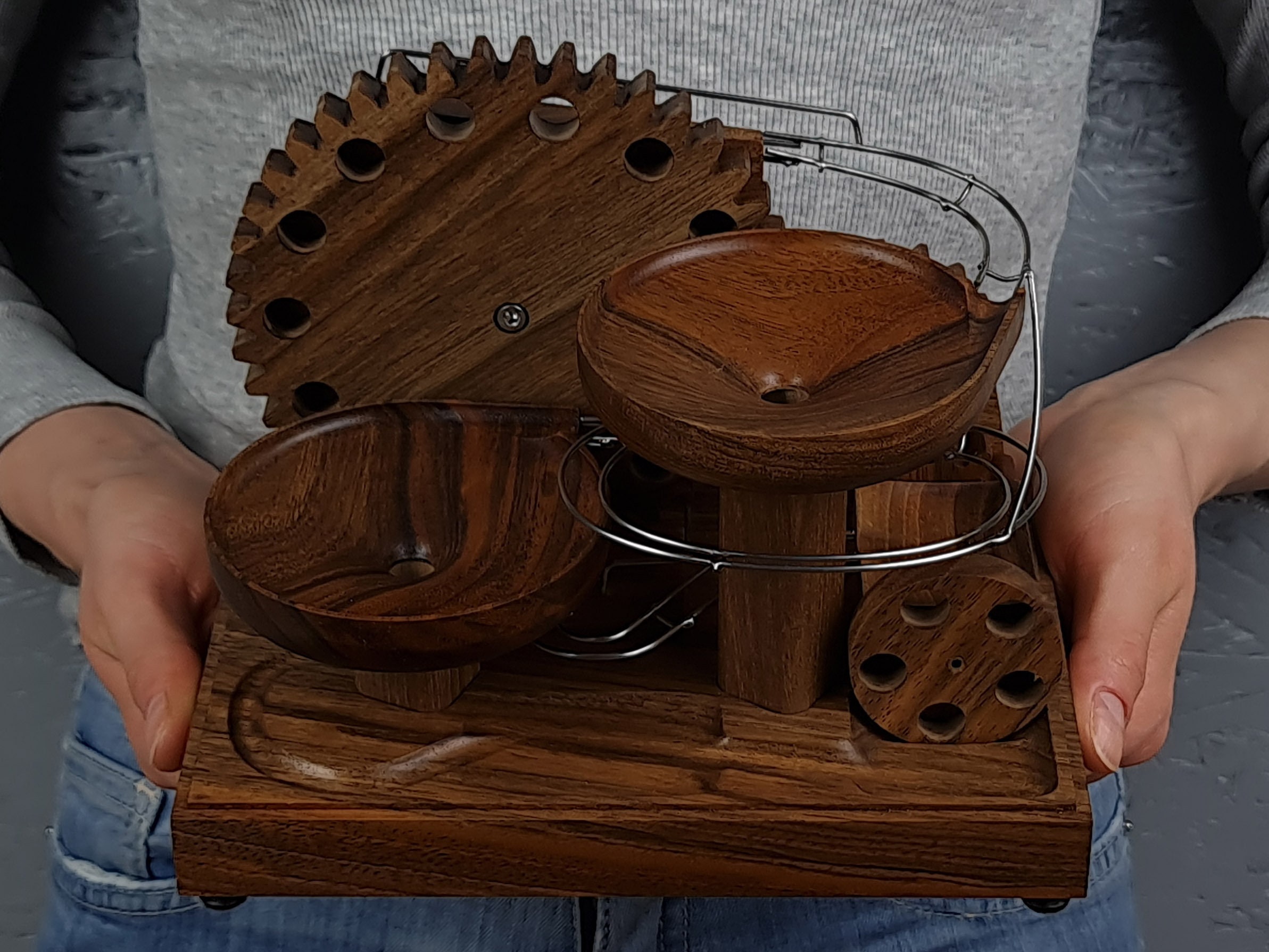 GRAVITY GEARS - Marble Machine - WALNUT /kinetic Art by Steven Frank ...