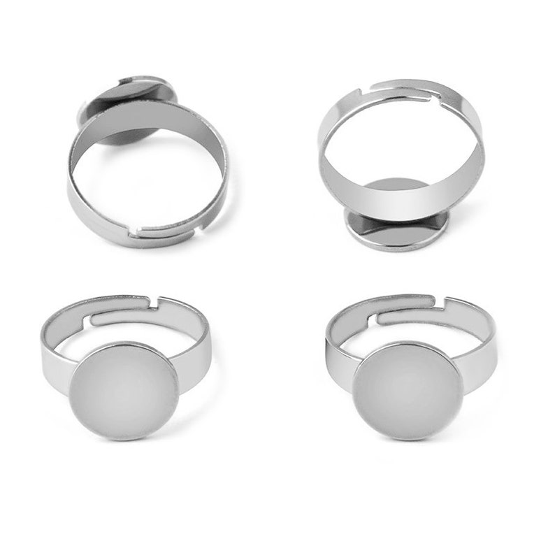 10pcs Stainless Steel Ring Blanks 10mm 10mm Ring Bezel - Etsy