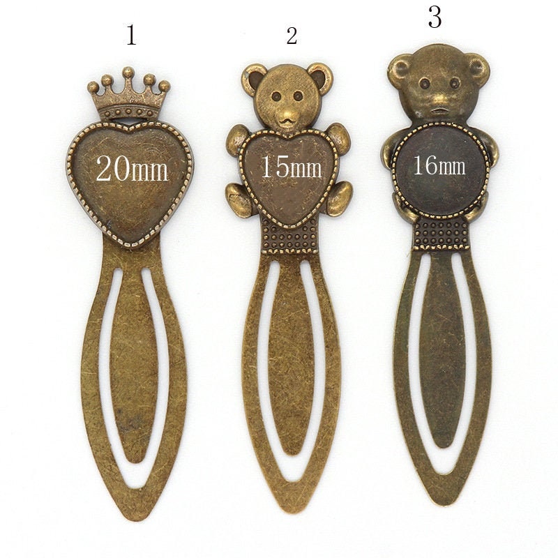30pcs 20/16/15mm Bookmarks Base Bezel Antique Bronze - Etsy