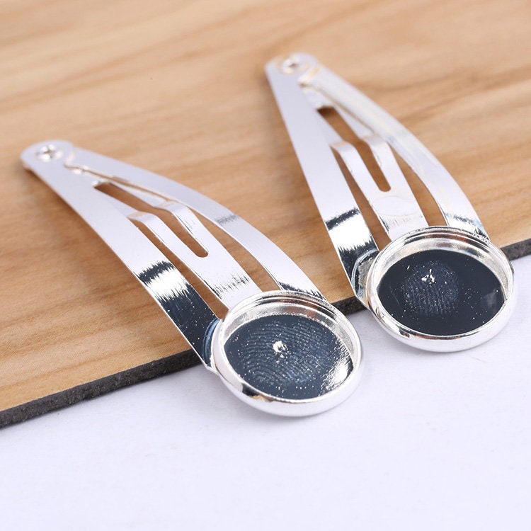 10pcs 12mm Cabochon Hairpin Hair Clips Base Settings Hair - Etsy