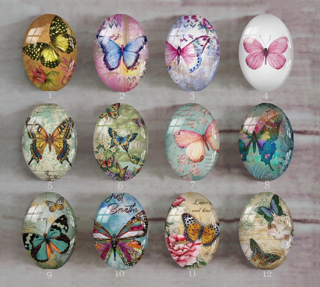 Handmade Photo Oval Glass Cabs Cabochons 10x14mm 13x18mm 18x25mm ...