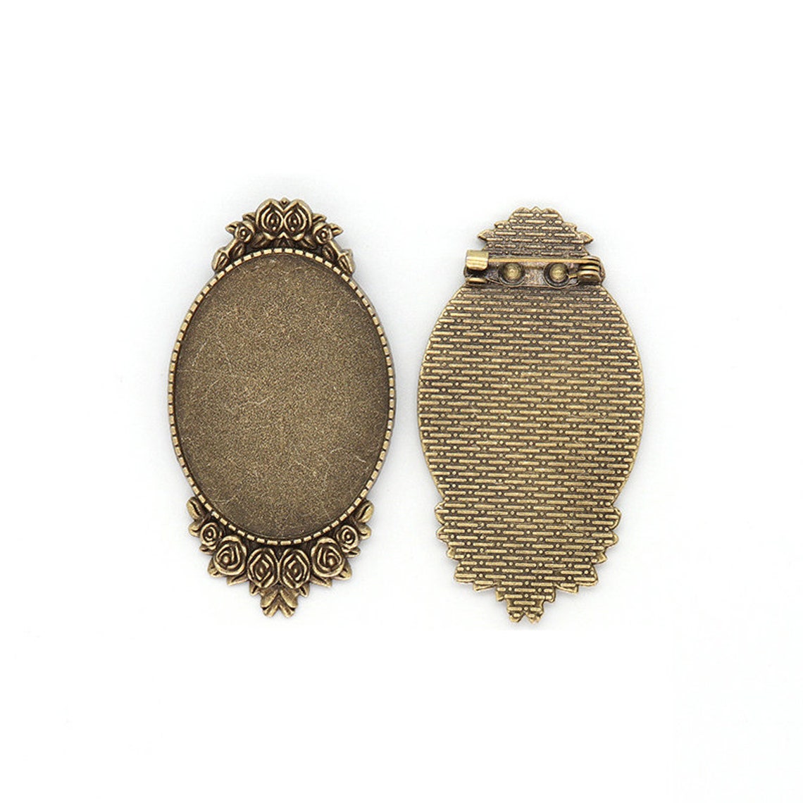 30pcs Oval 30x40mm Cabochon Safety Brooch Blank Base Brooch - Etsy