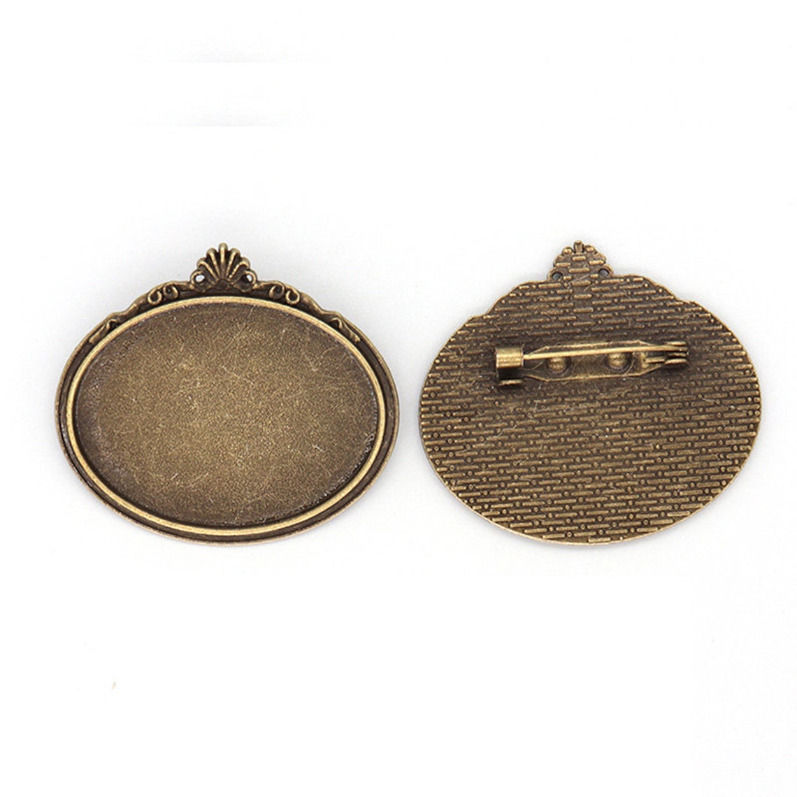 30pcs Oval 30x40mm Cabochon Safety Brooch Blank Base Brooch - Etsy