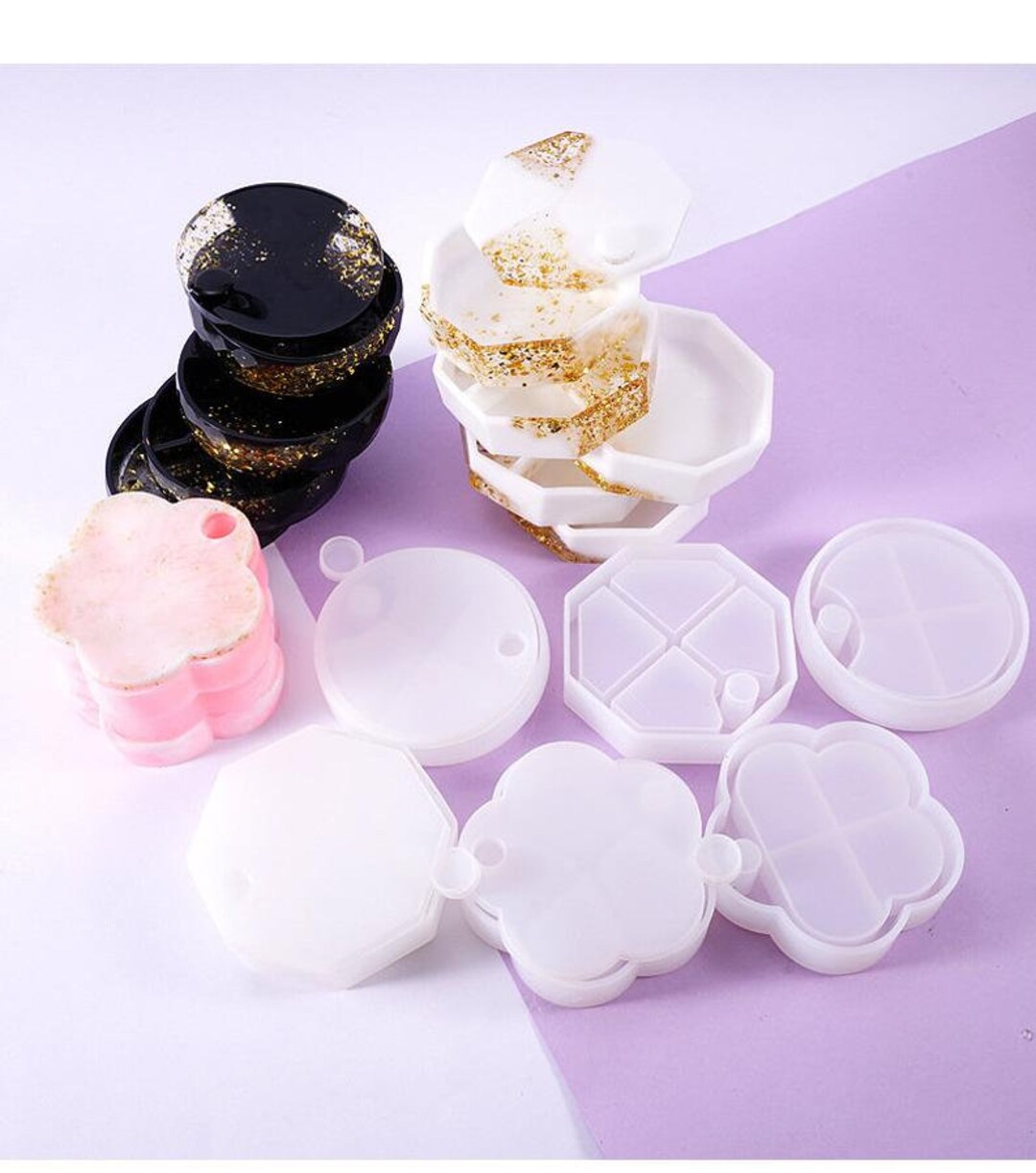 Storage Box Mold, Silicone Resin Mold, Creative Jewelry Storage Box ...