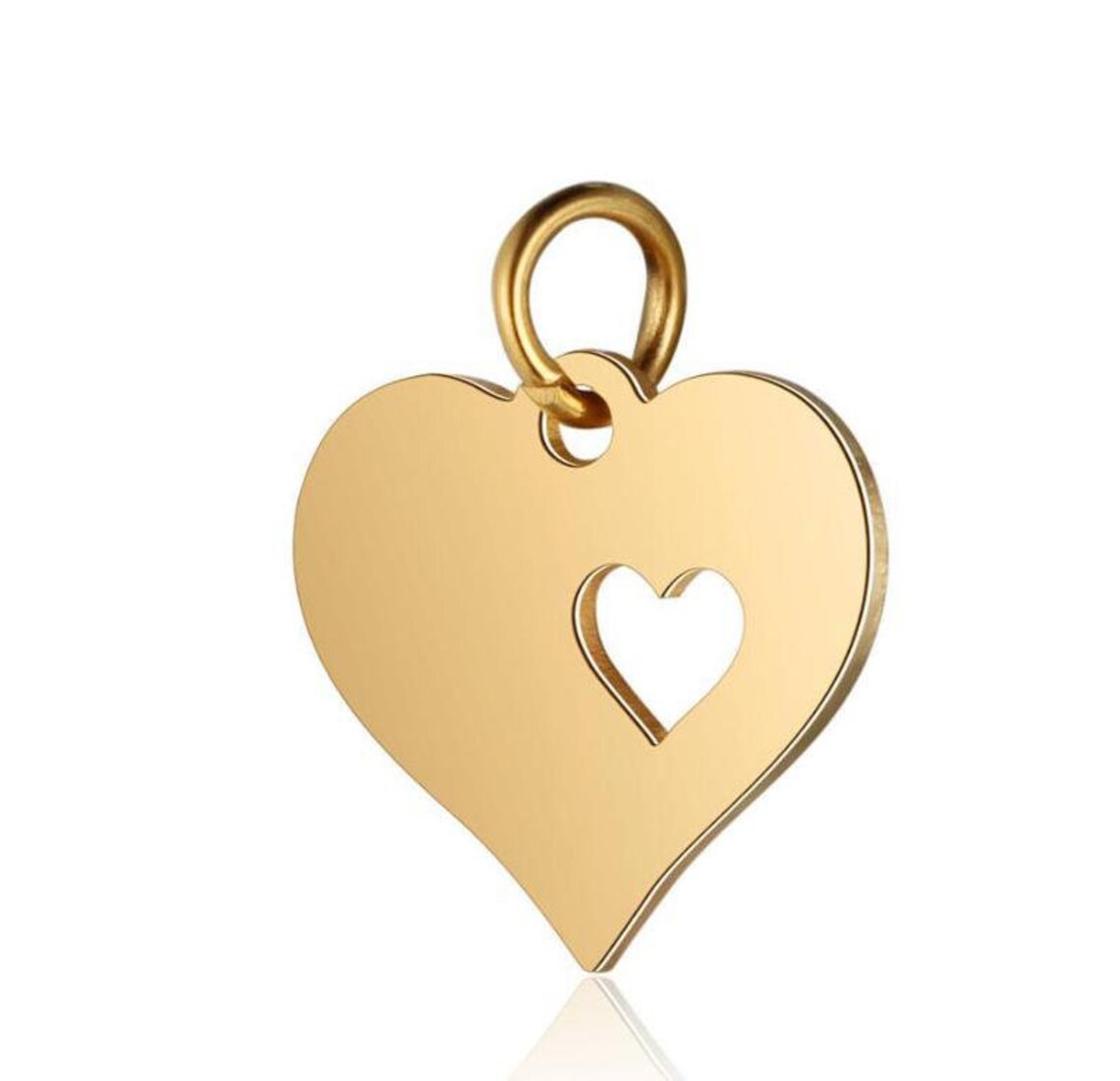 10pcs Edelstahl Herz Charms Anhänger 13x16mm Stern Schmuck | Etsy