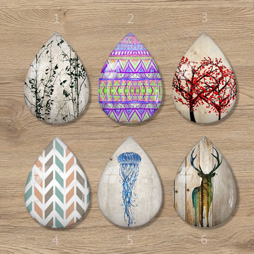Handmade Photo Teardrop Glass Cabs Cabochons 10x14mm 13x18mm - Etsy