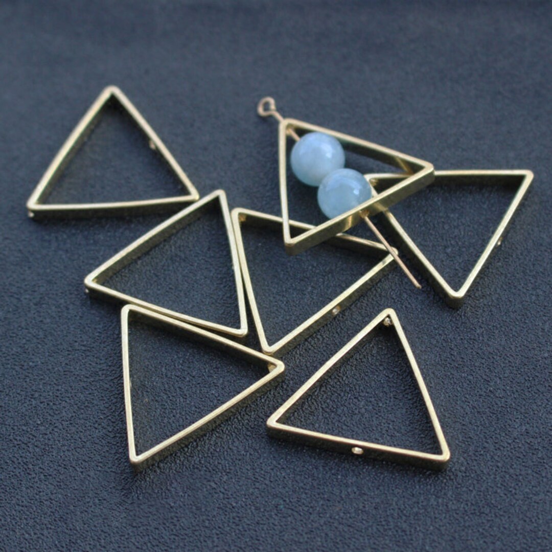 20pcs Triangle Raw Brass Brass Rectangle Link Spacer , 17mm/20mm Shaped ...
