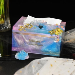 Resin Tissue Box Silicone Mold, Rectangle Tissue Case Mold, DIY Epoxy ...