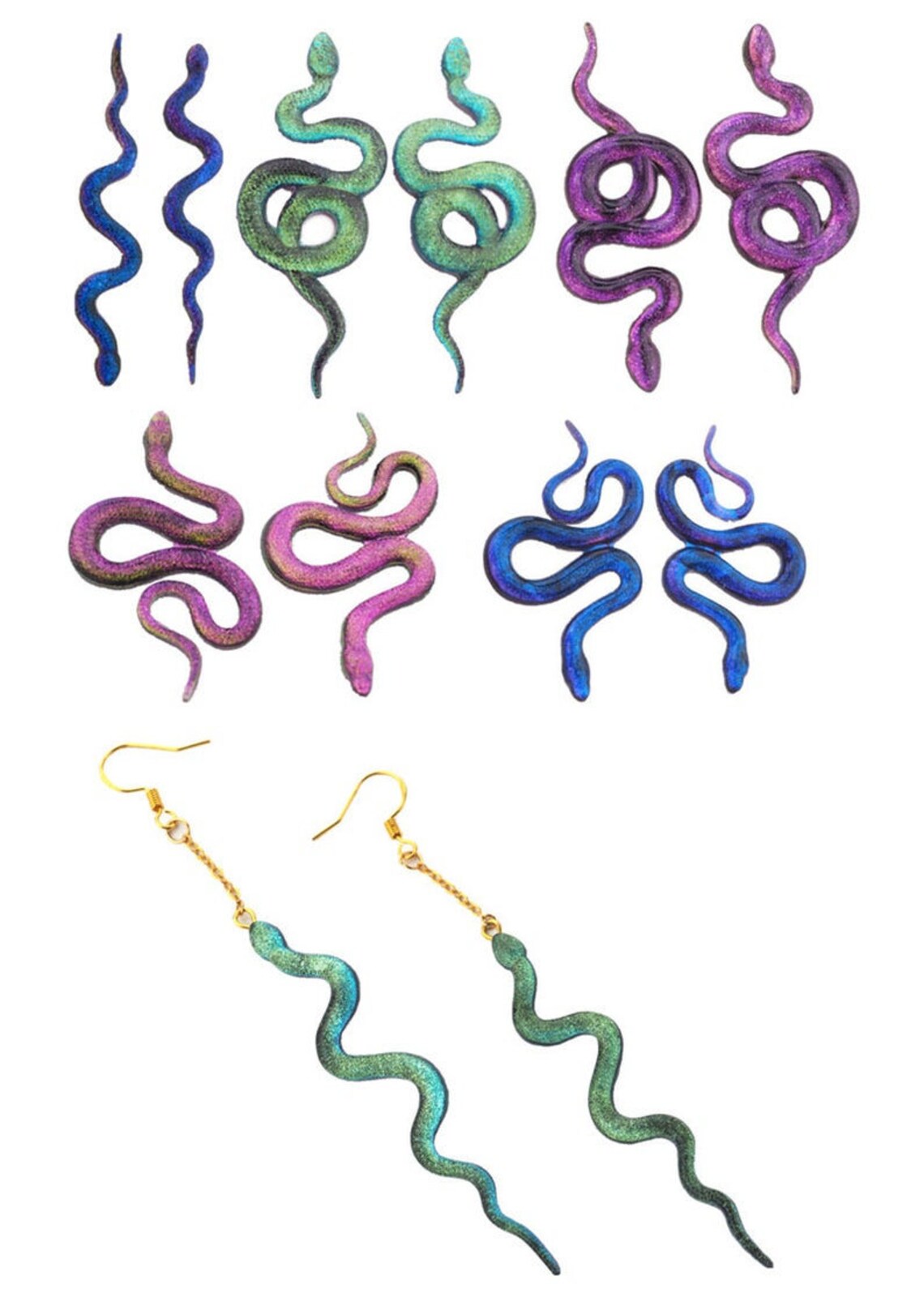 Silicone Snake Earring Charms Mold Silicone Pendant Epoxy - Etsy