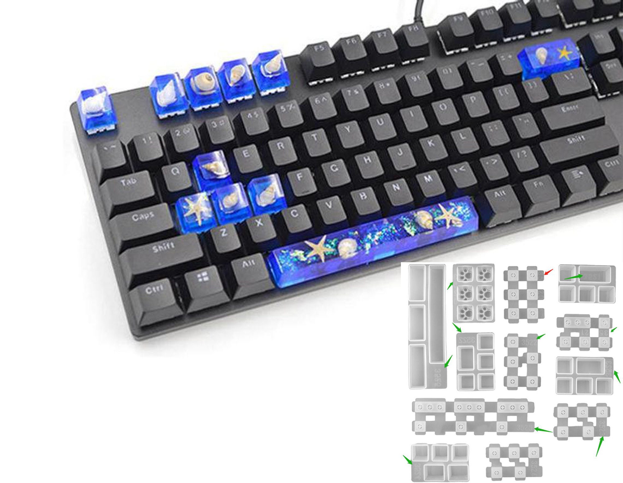 Keyboard Silicone Resin Molds Key Cap Mold | Etsy