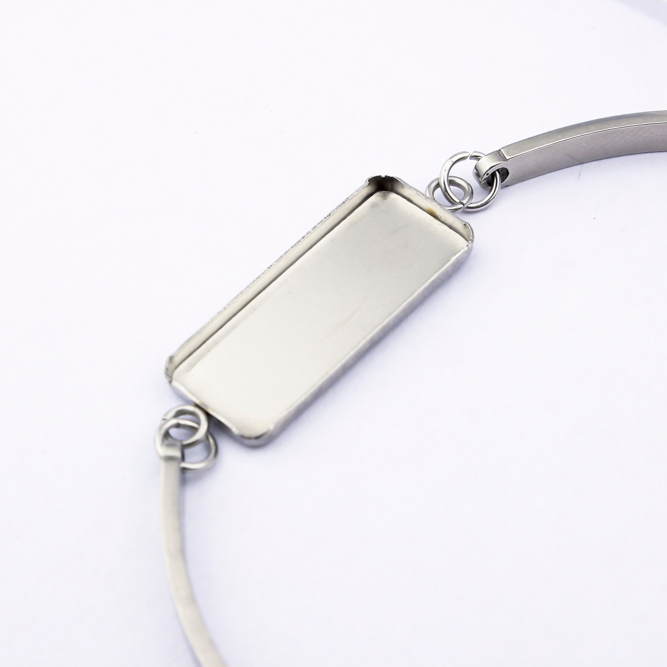 5pcs Stainless Steel Rectangle 10x25mm Bezel bracelet Blanks | Etsy