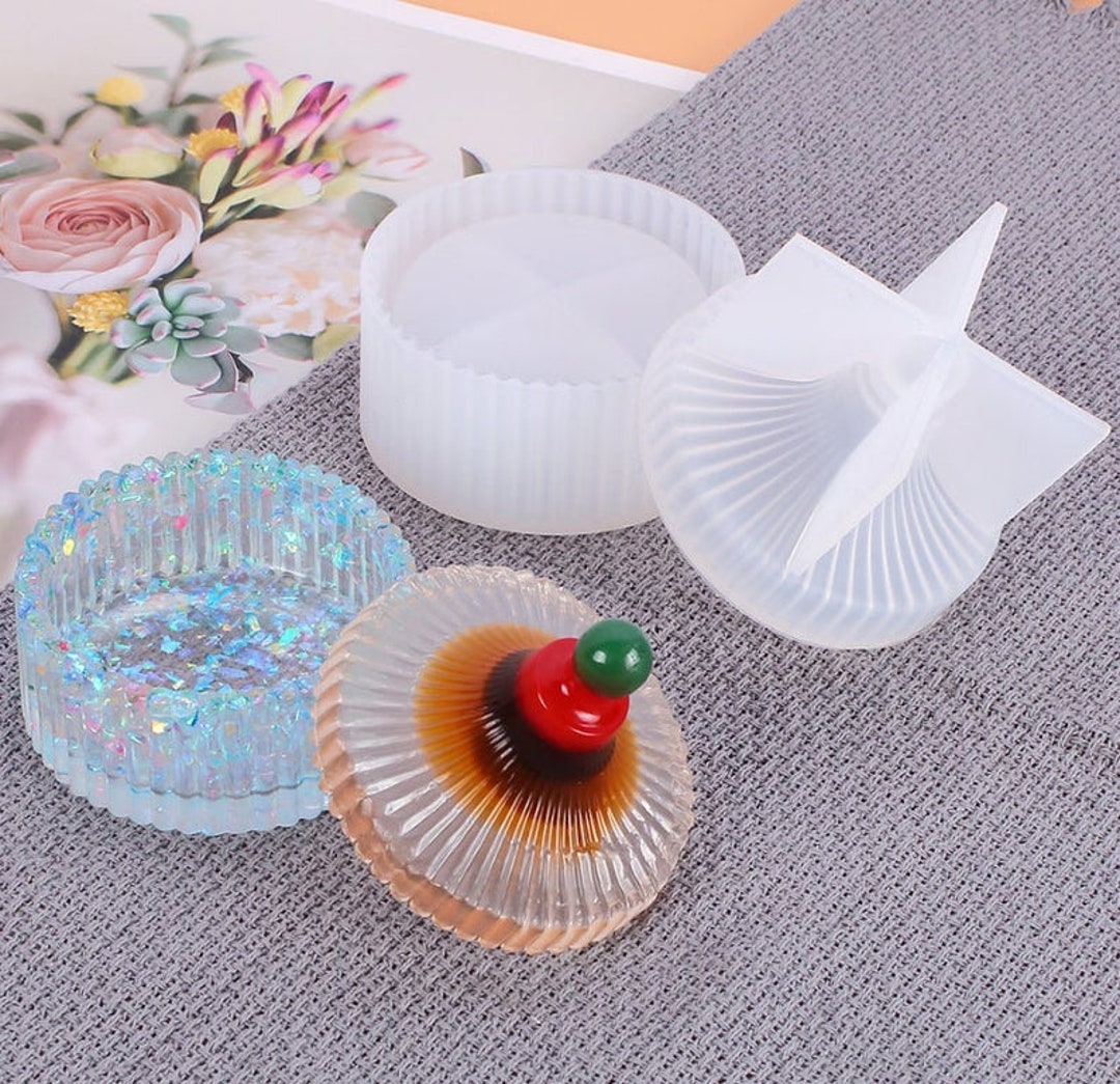 Silicone Box Mold, Jewelry Box Resin Molds, DIY Creative Large Round ...