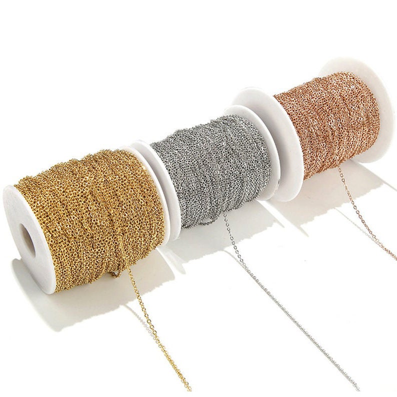 10m 304 Stainless Steel O-shaped Chain 1.2mm/ 1.5mm/ 2mm/ | Etsy