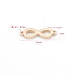 10pcs Stainless Steel Infinity Symbol Charms Pendant Linker 7x21mm, DIY ...