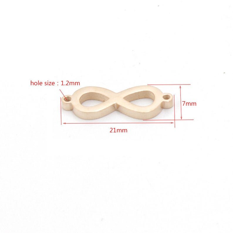 10pcs Stainless Steel Infinity Symbol Charms Pendant Linker | Etsy